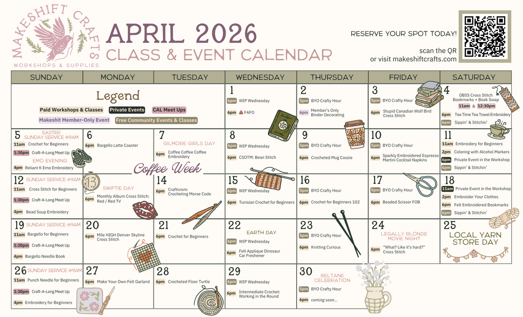 Events Calendar | Craft Classes & Workshops in Thornton, CO | Makeshift ...
