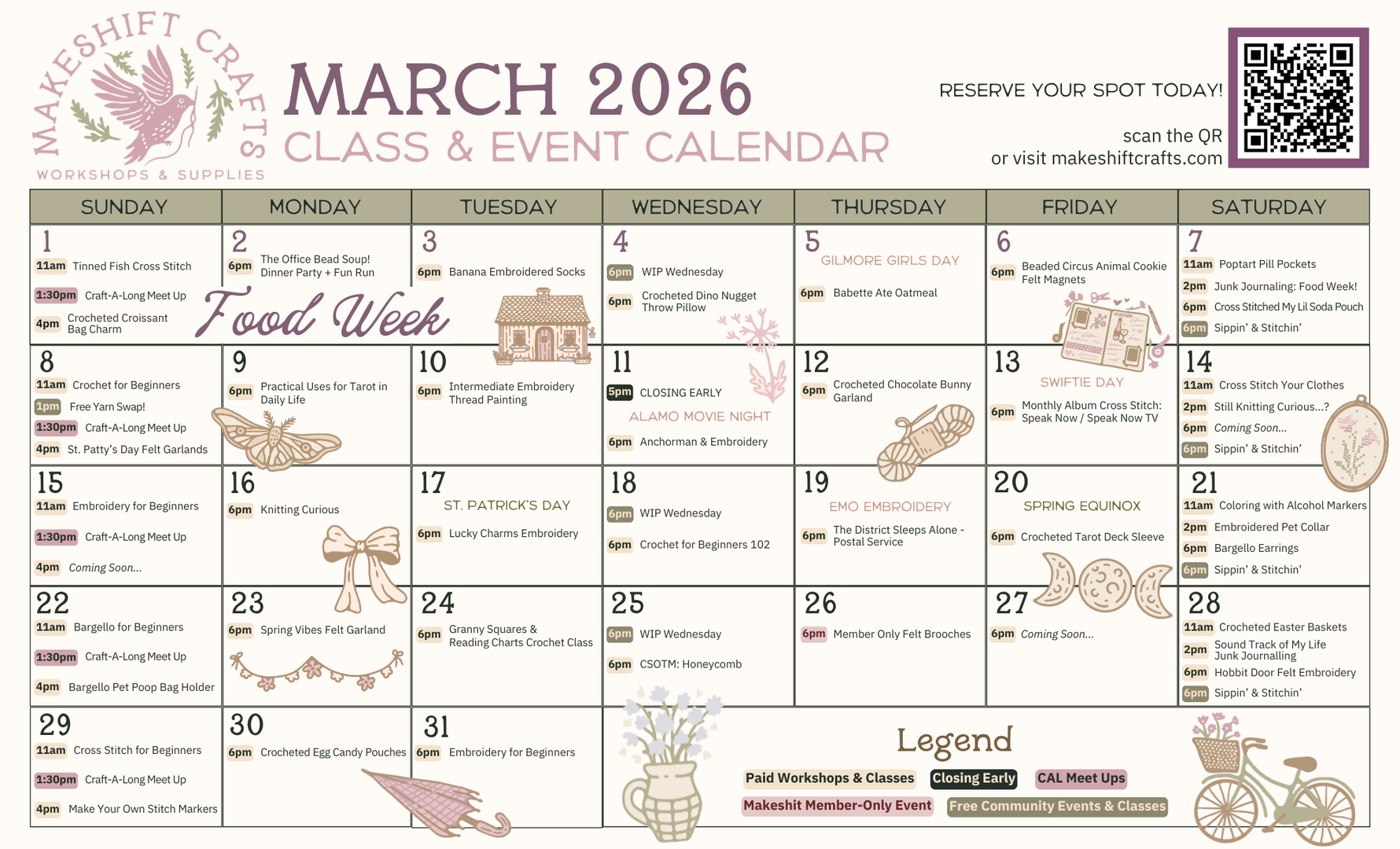 Events Calendar | Craft Classes & Workshops in Thornton, CO | Makeshift ...